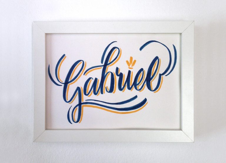 Baby name lettering as a personalised baby gift - anjapircher.com